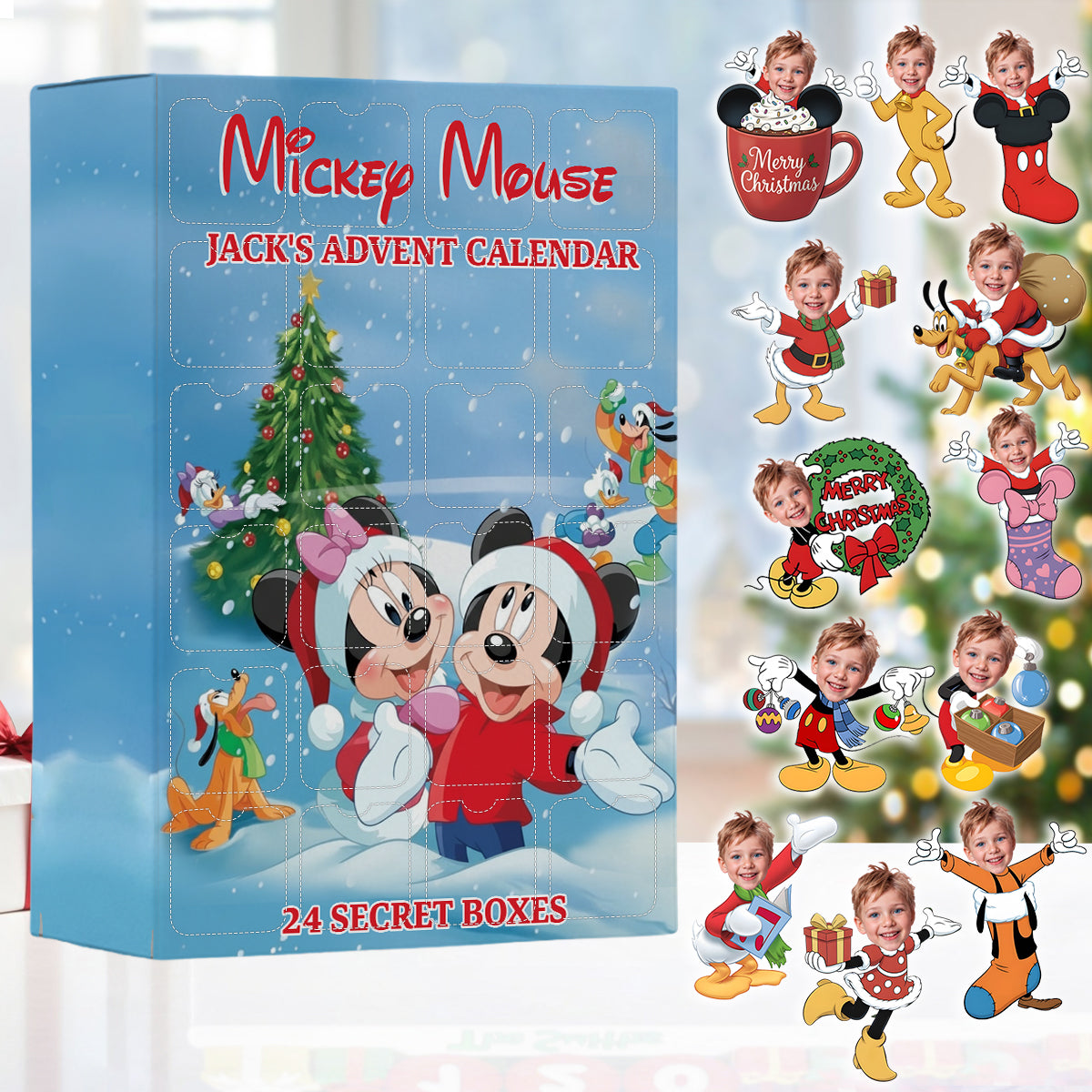 Cartoon Mouse Family - Personalized Mouse Advent Calendar With Ornamen ...