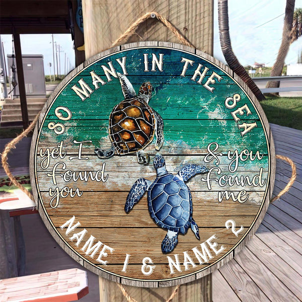 Turtle Round Wood Signs - Silverybrand