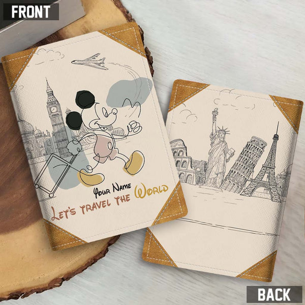 Let's Travel The World - Personalized Mouse Passport Holder - Ideal ...