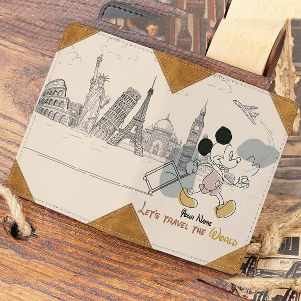 Let's Travel The World - Personalized Mouse Passport Holder - Ideal ...
